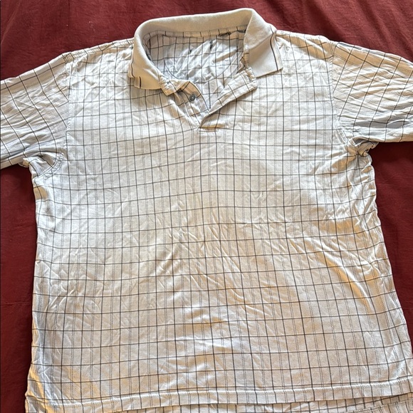 Shirts | Mens White Checkered Polo Shirt | Poshmark
